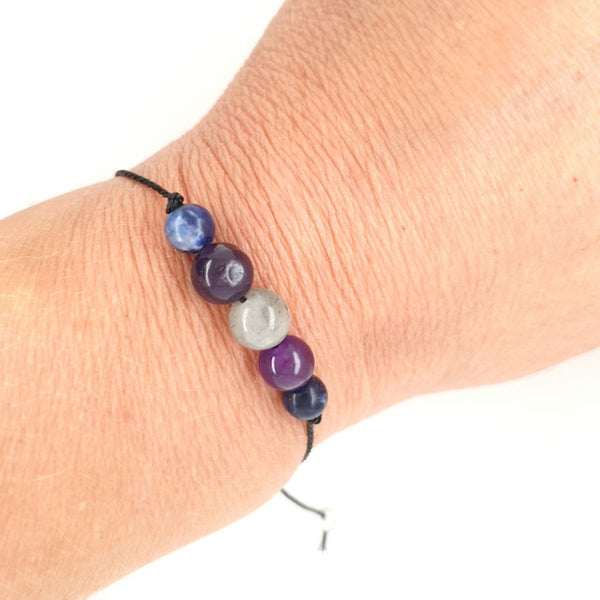 Anxiety & Stress Relief Bracelet – 3 Gemstone Healing Crystals - Earth ...