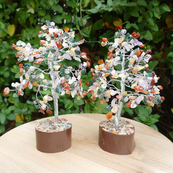 Crystal Gem Tree on Wooden Base - Mix - Earth Inspired Gifts