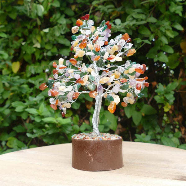 Crystal Gem Tree on Wooden Base - Mix - Earth Inspired Gifts