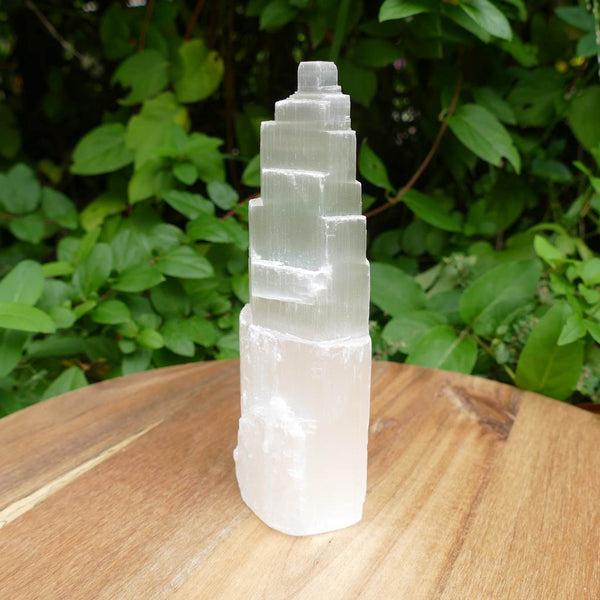 Selenite Tower Crystal 15cm - AfterPay Available Online - Earth ...